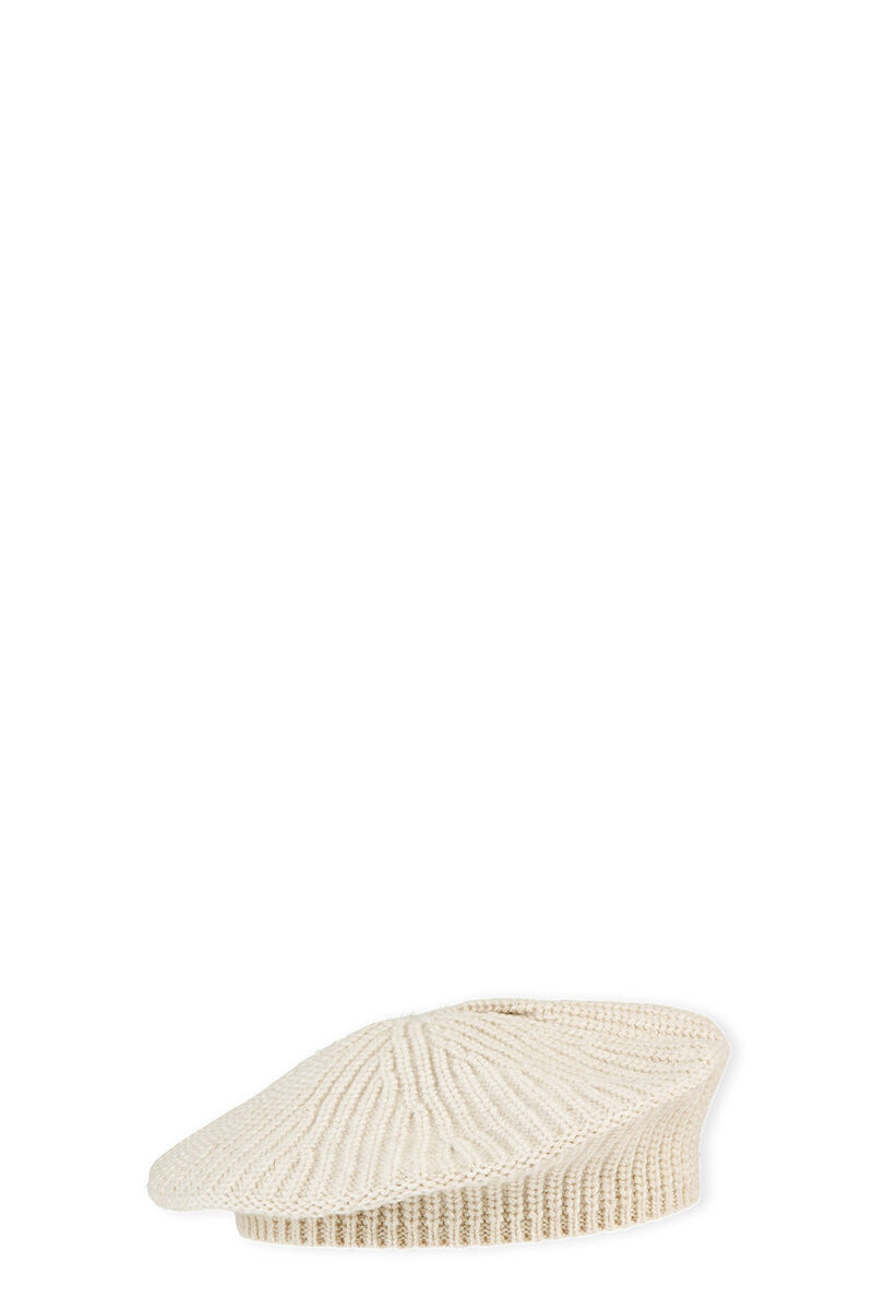 Brazilian Sand Recycled Wool Beret | GANNI UK