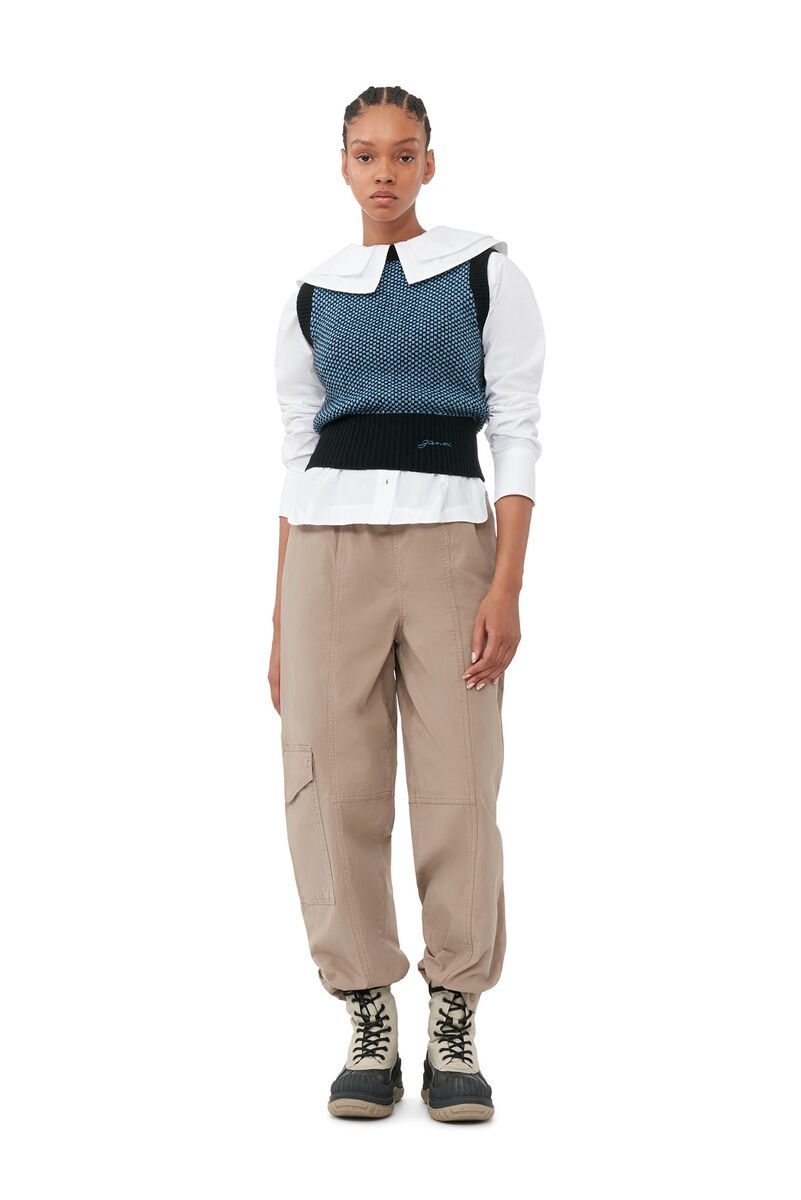Silver Lake Blue Graphic 2-Tone Vest | GANNI PL