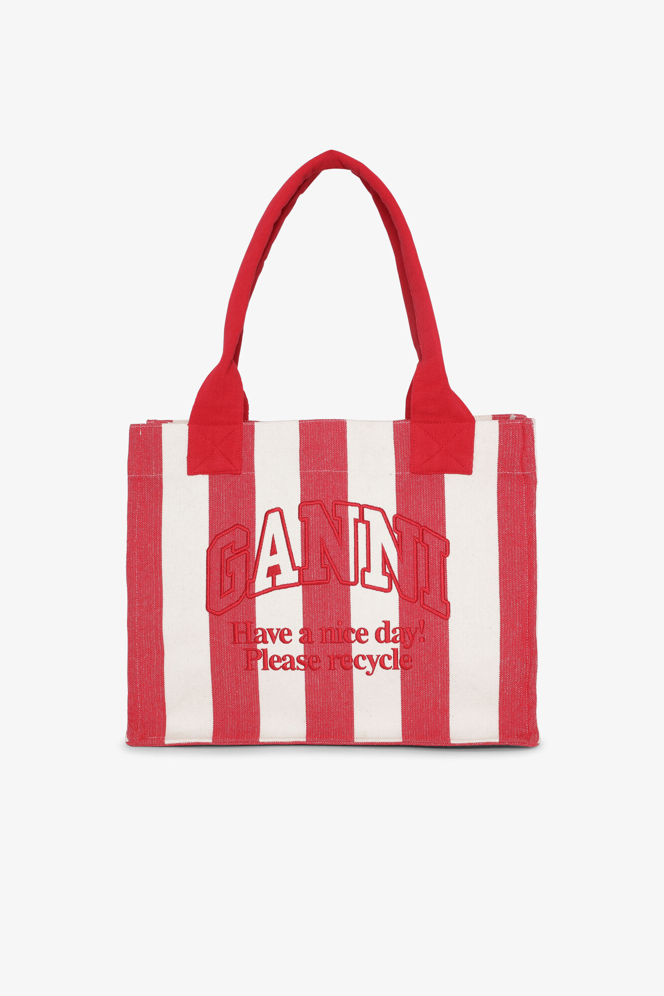 Red Striped Easy Shopper Large | GANNI AT