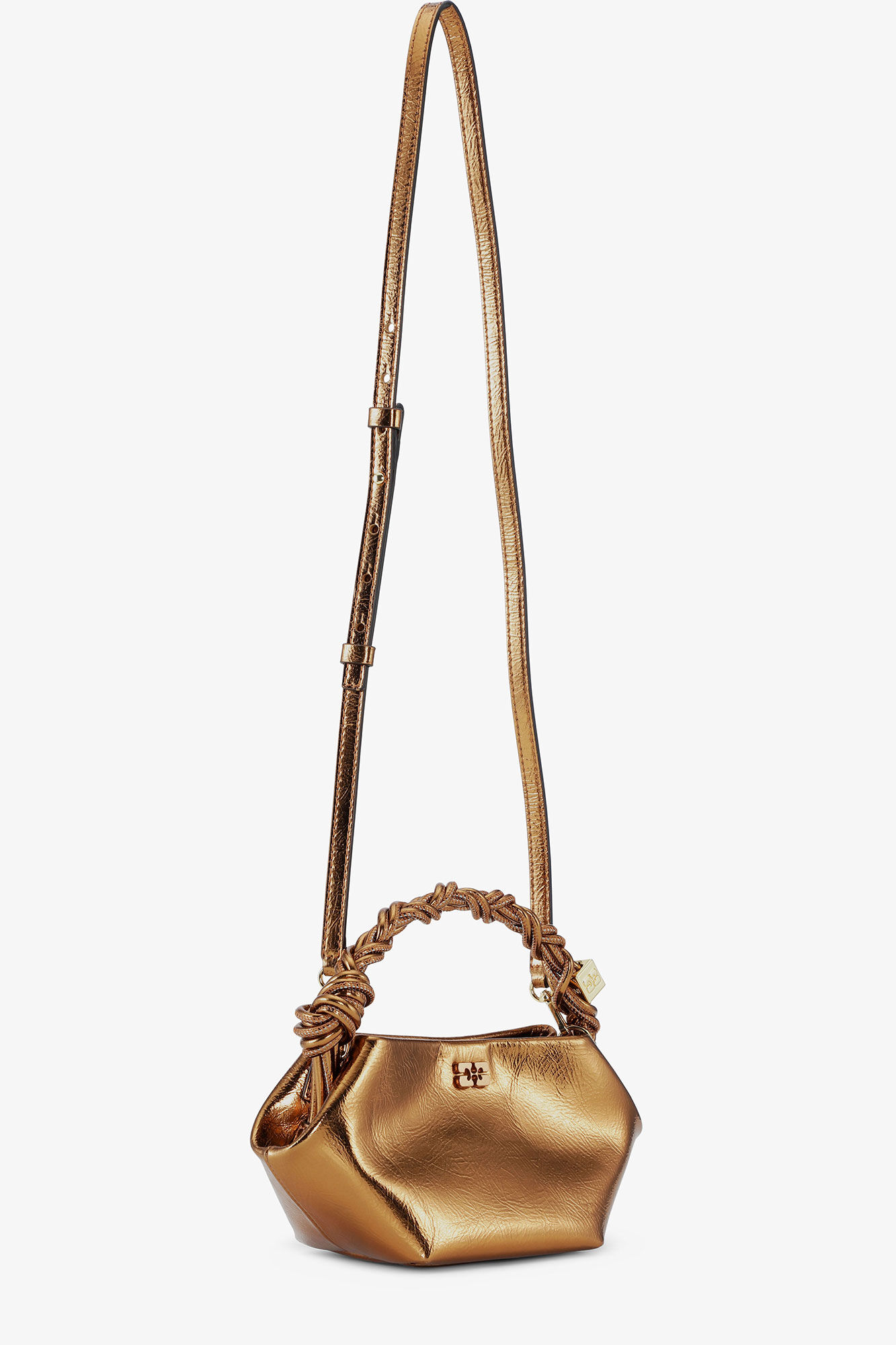 Bronze Bronze Metallic Mini GANNI Bou Bag | GANNI US