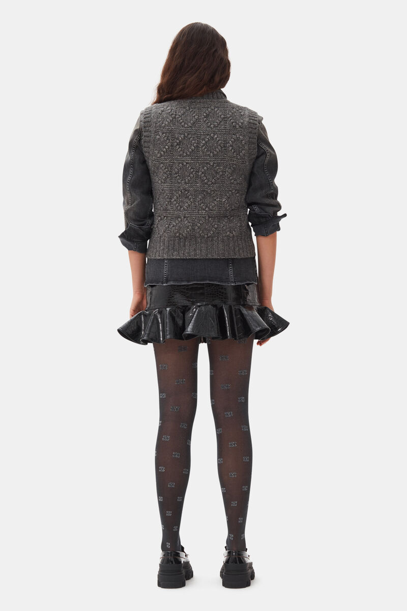 Phantom Grey Knit Vest | GANNI