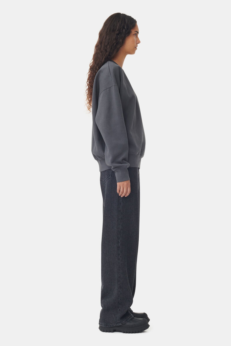 Volcanic Ash Grey Isoli Oversized Sweatshirt | GANNI BE