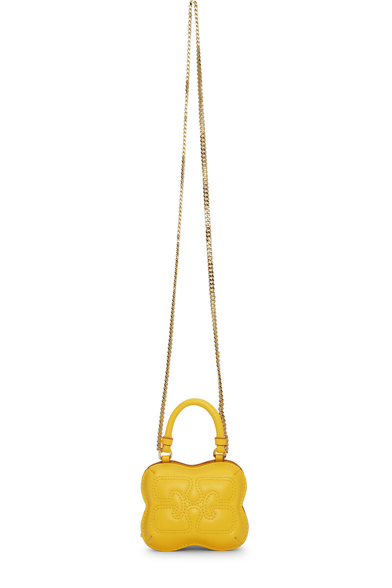 Yellow Nano Butterfly Crossbody Bag | GANNI FI
