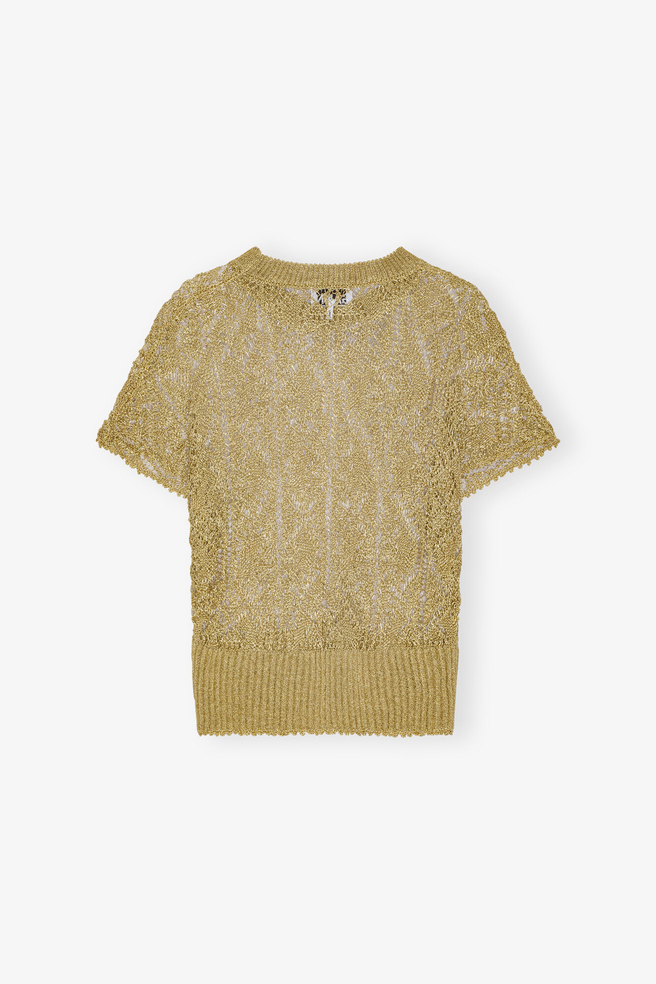 Golden Gold Metallic Top | GANNI UK