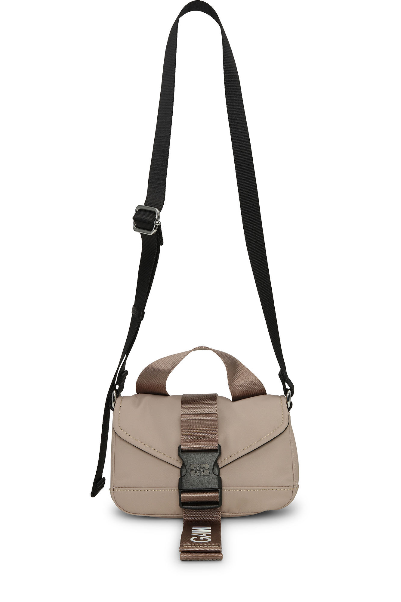 Light Grey Tech Mini Satchel Bag | GANNI AE
