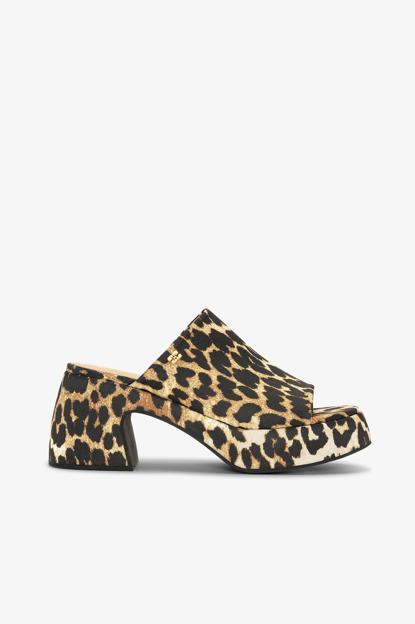 Leopard Sandales Leopard Butterfly Platform Satin | GANNI FR