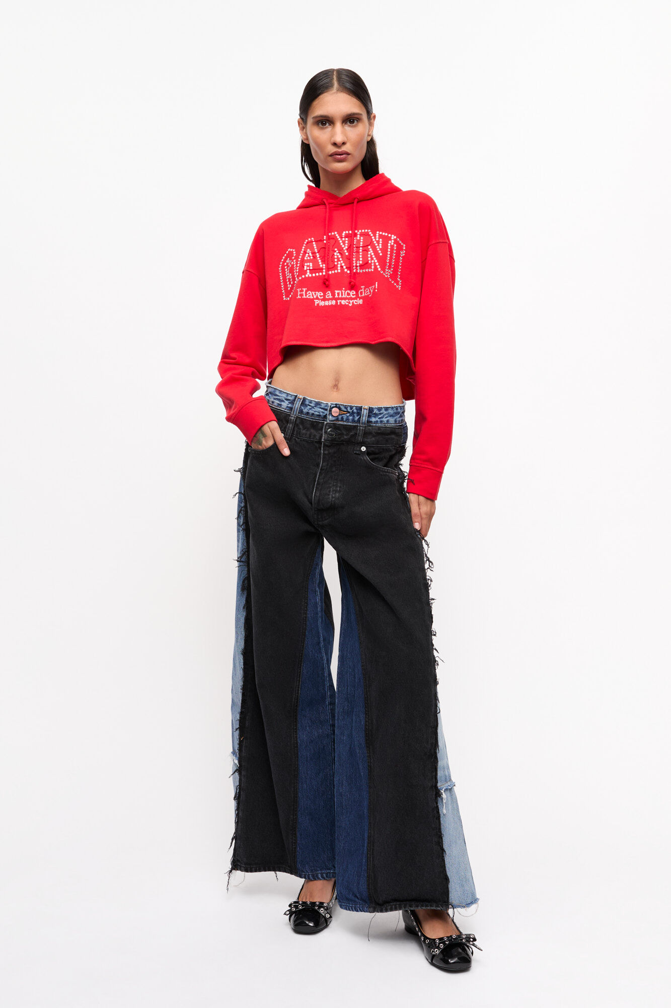 Denim Reworked Denim Jeans | GANNI AE