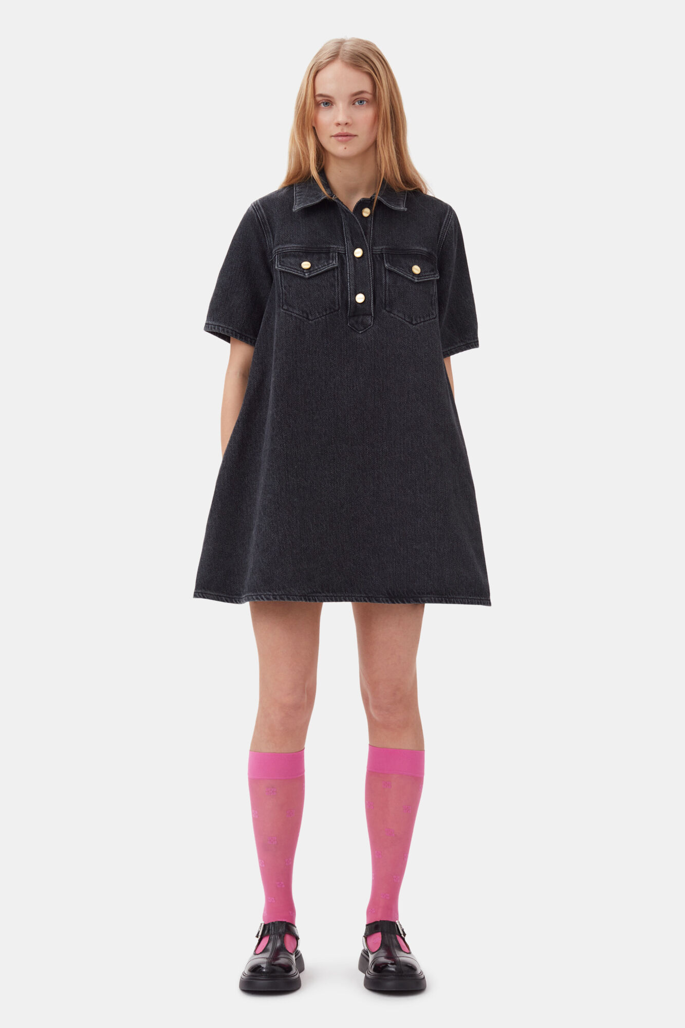 Shocking Pink Pink Butterfly Lace Socks | GANNI NL