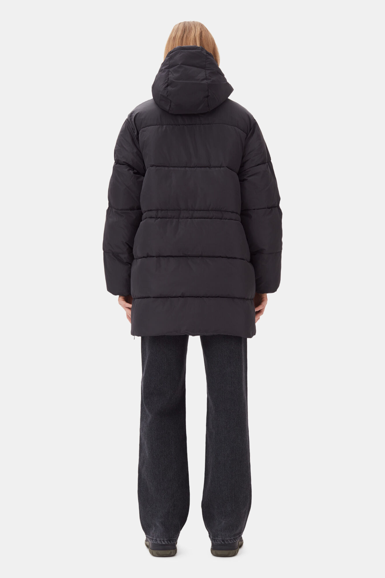 Oversized Tech Puffer Midi Jacket | GANNI UK