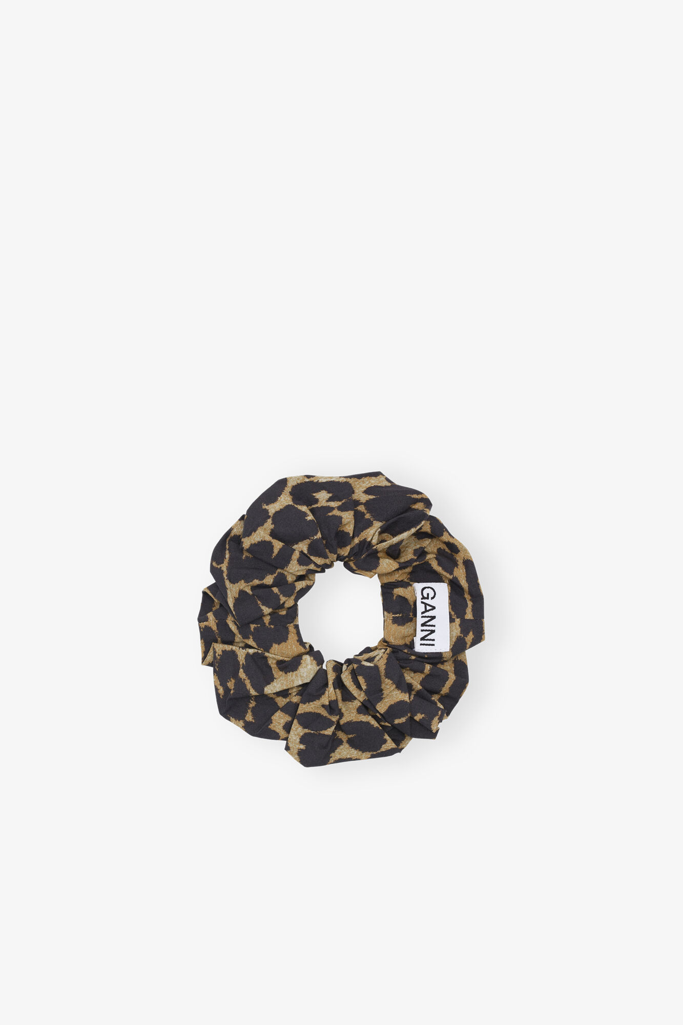 Leopard Cotton Scrunchie | GANNI US