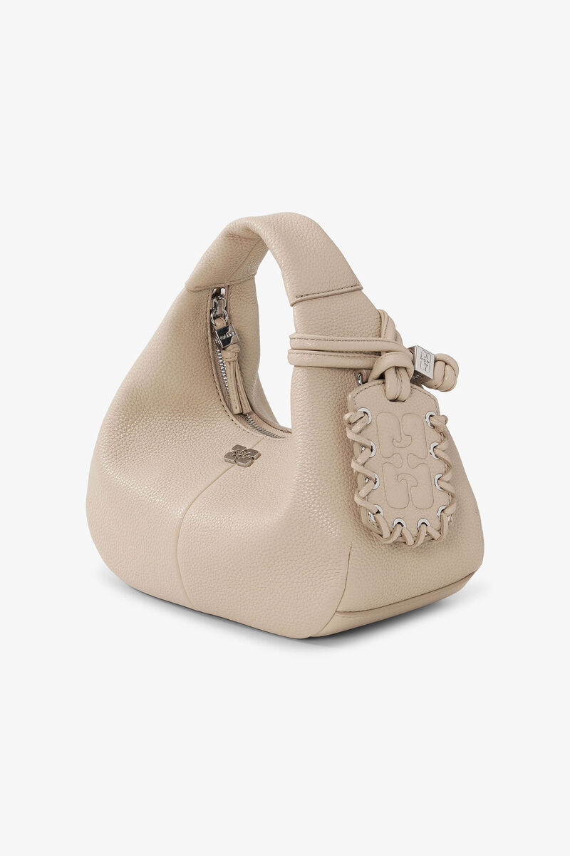 Light Grey Mini Hobo Bag | GANNI IT