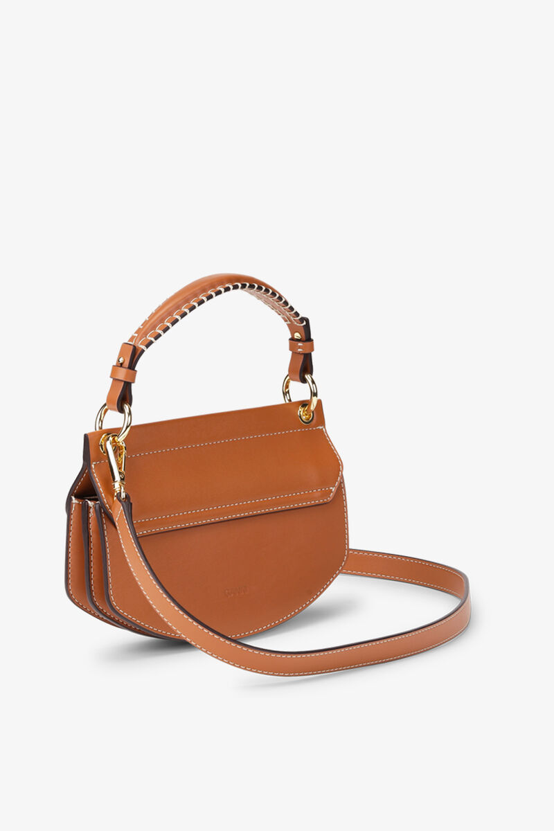 Caramel Mini Top Handle Apo-G Bag | GANNI US