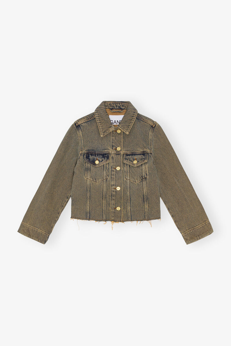 Shitake Overdyed Heavy Denim Jacket | GANNI AU