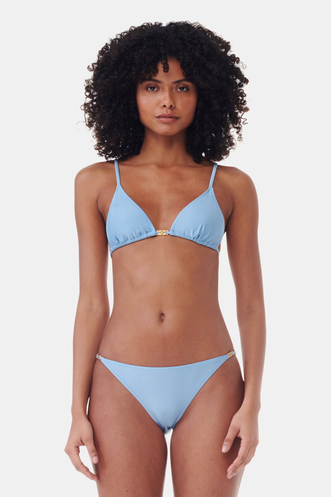 Glacier Lake Blue String Bikini Top | GANNI