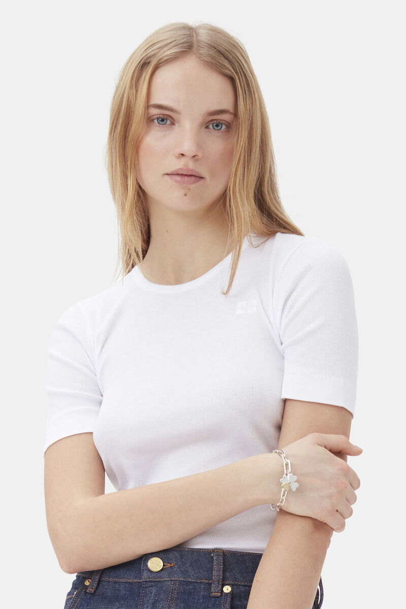 Silver Mejuri x GANNI Clover Pendant Bracelet | GANNI IT