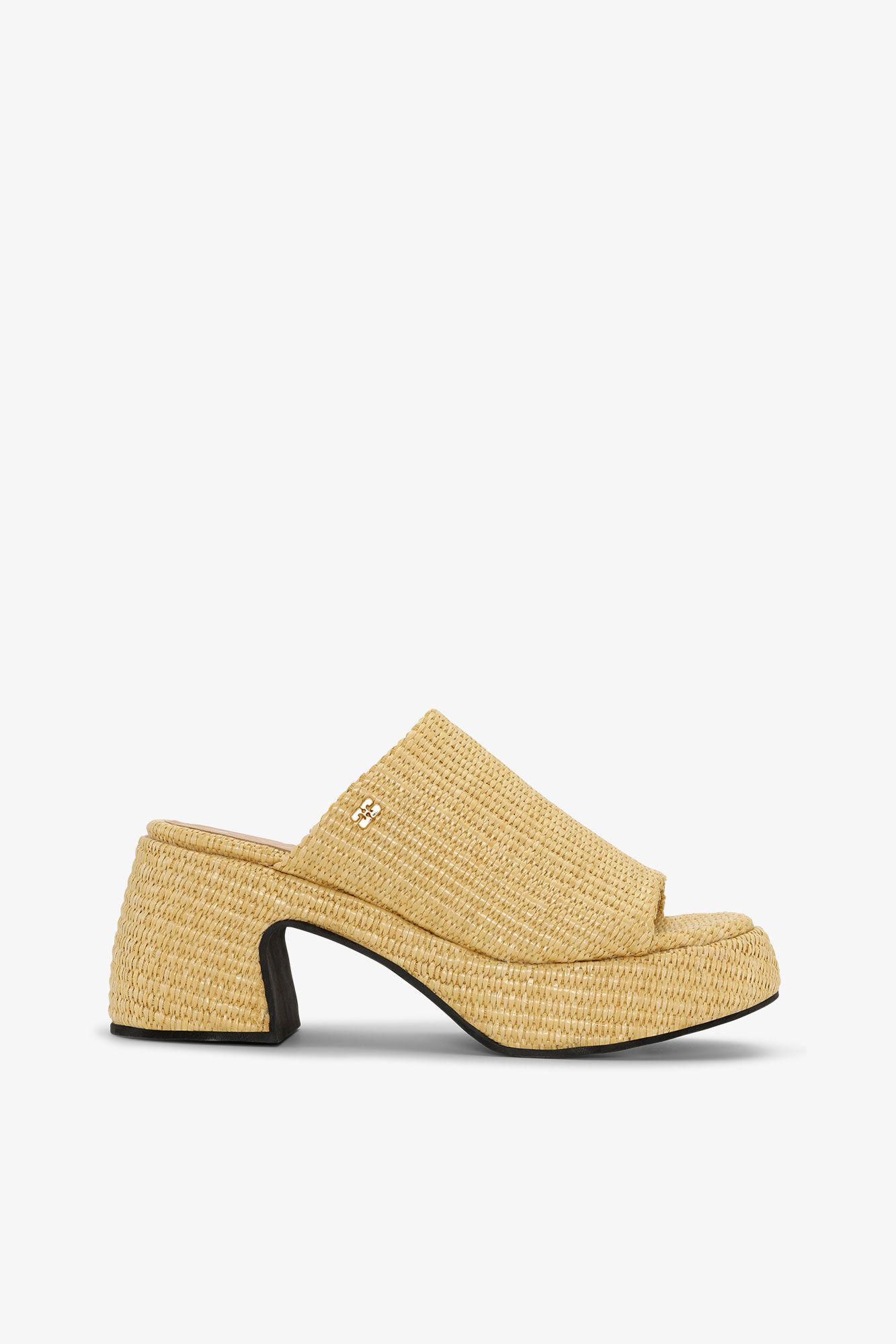 Nature Butterfly Platform Raffia Sandals | GANNI