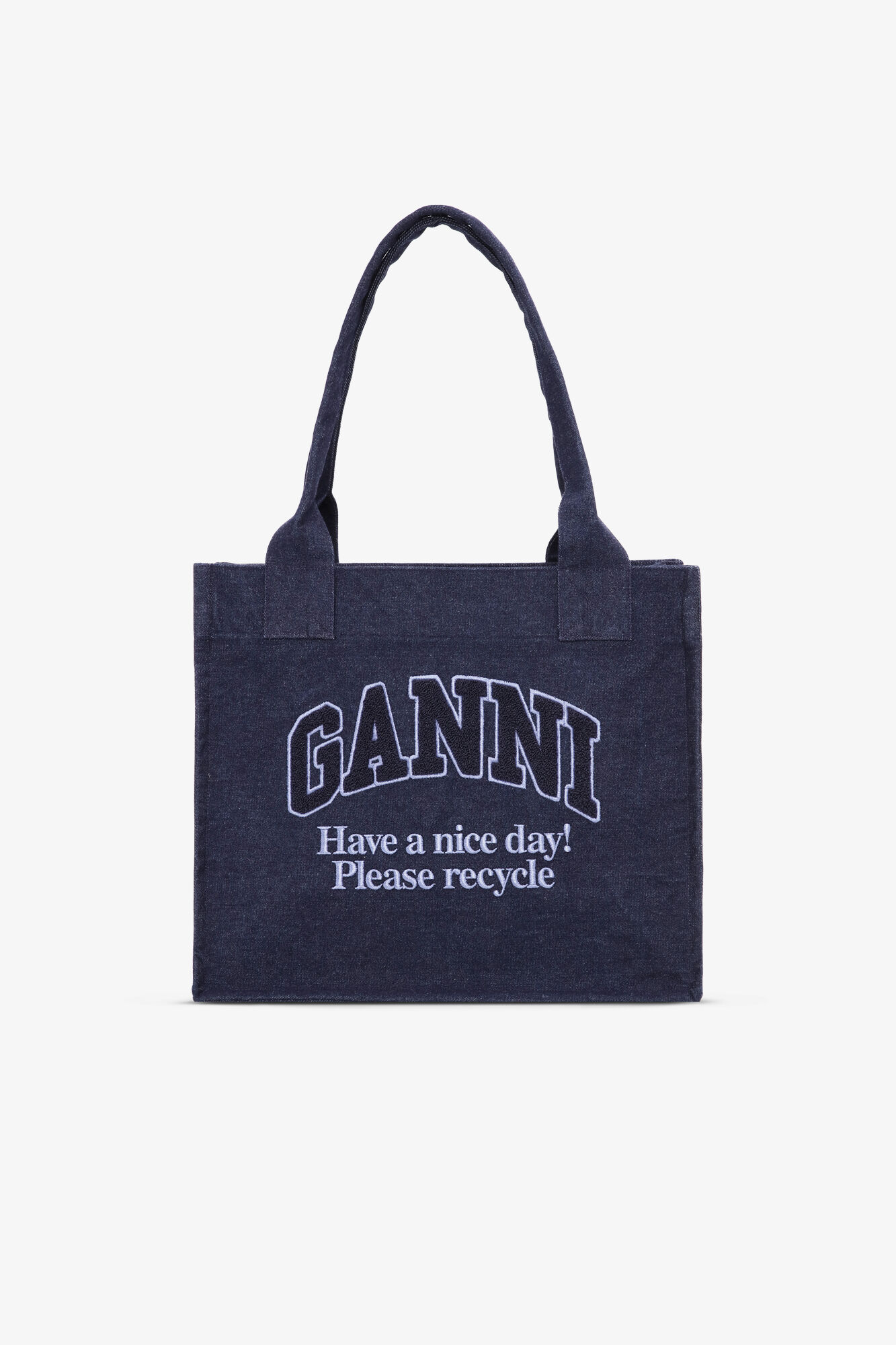 Denim Large Tote Bag | GANNI UK