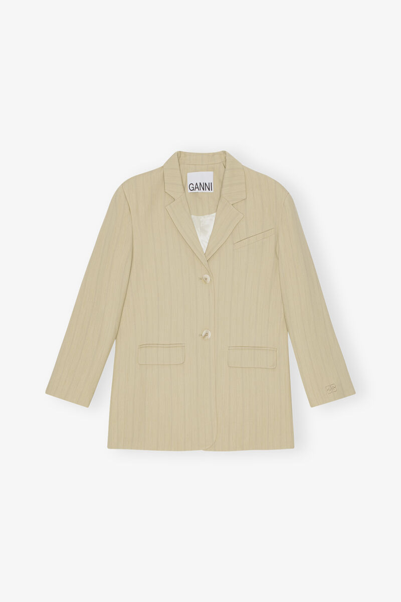 Sahara Sun Stripe Suiting Boxy Blazer | GANNI DE