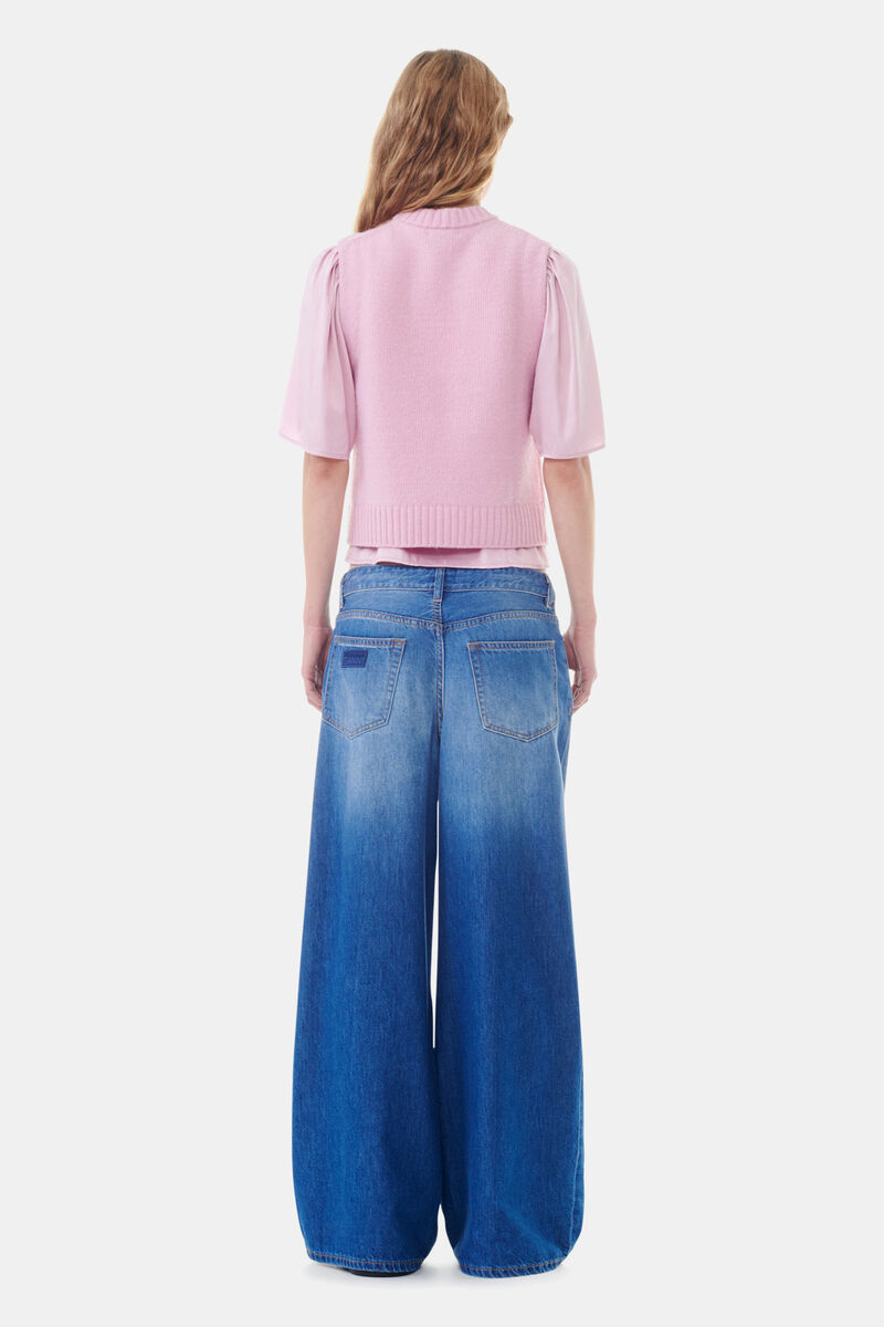 Fragrant Lilac Pink Graphic Vest | GANNI UK