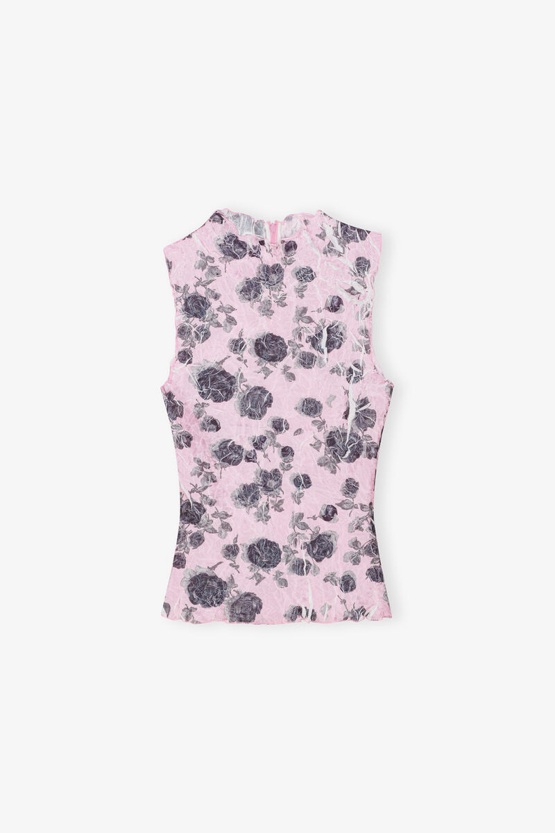 Pink Floral Printed Top | GANNI BE