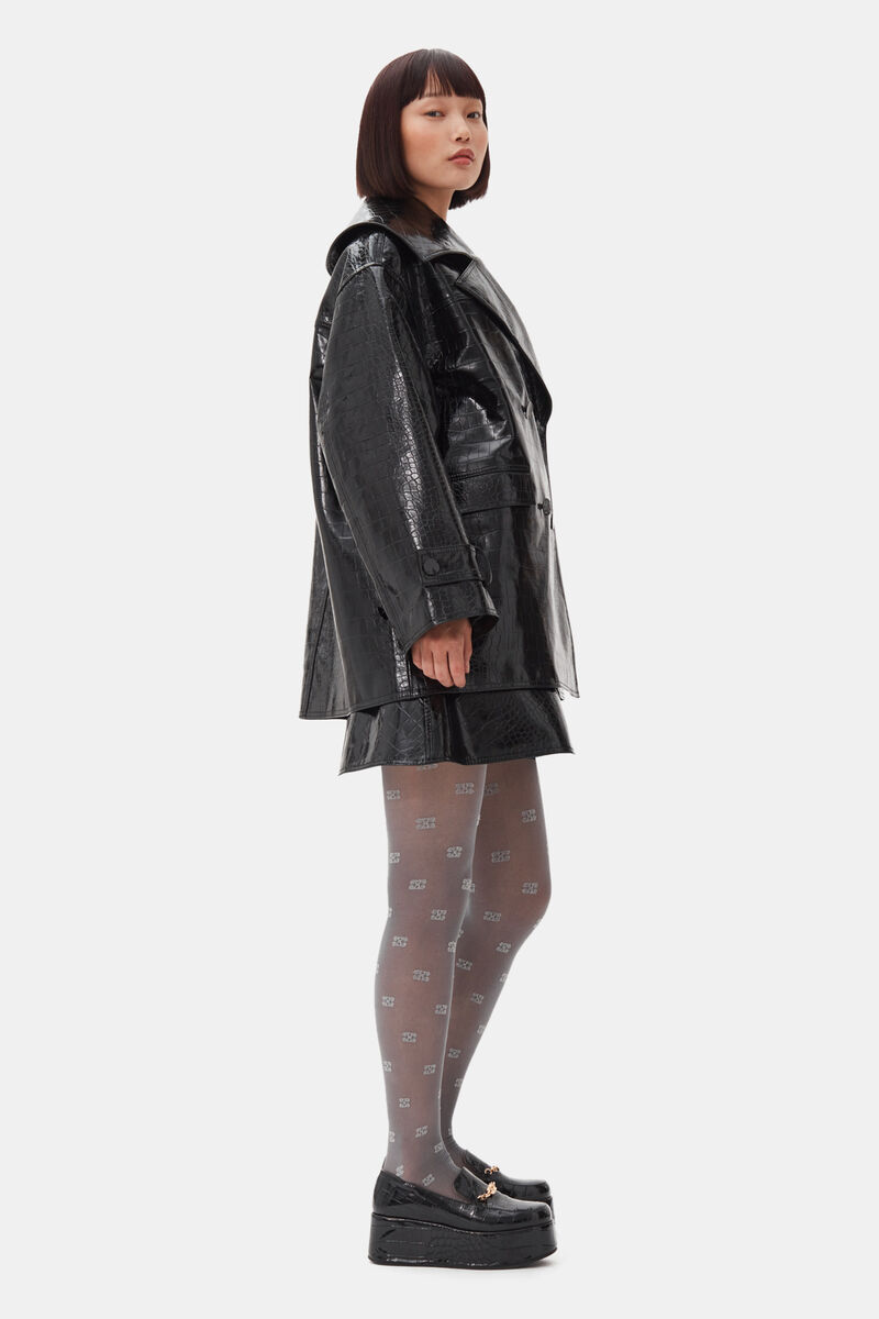 Black Black Future Coated Midi Jacket | GANNI CH