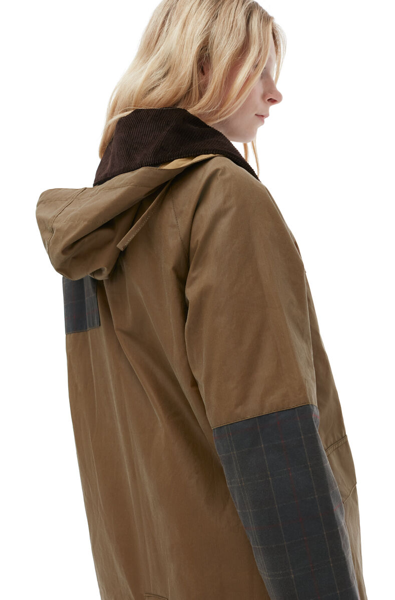 Teak GANNI X Barbour Burghley Coat | GANNI UK