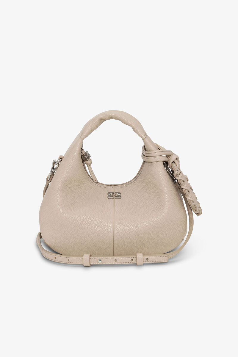 Light Grey Mini Hobo Bag | GANNI IT