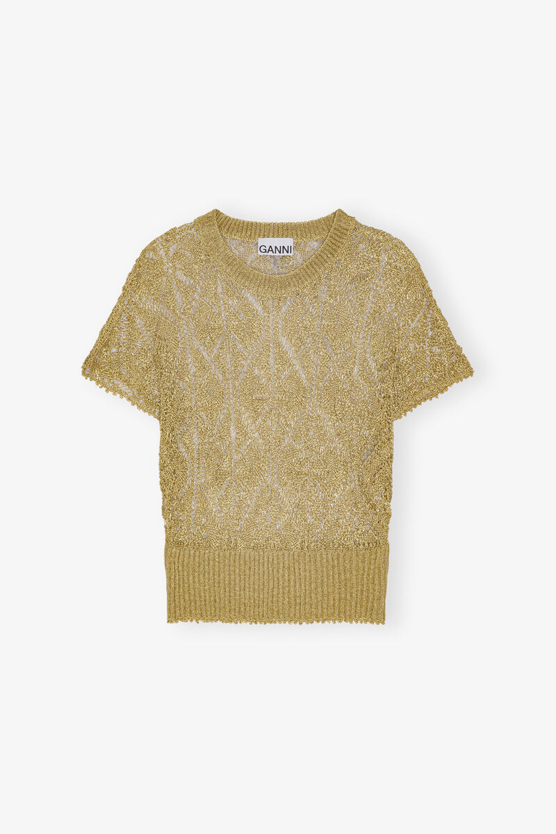 Gold Metallic Top | GANNI UK