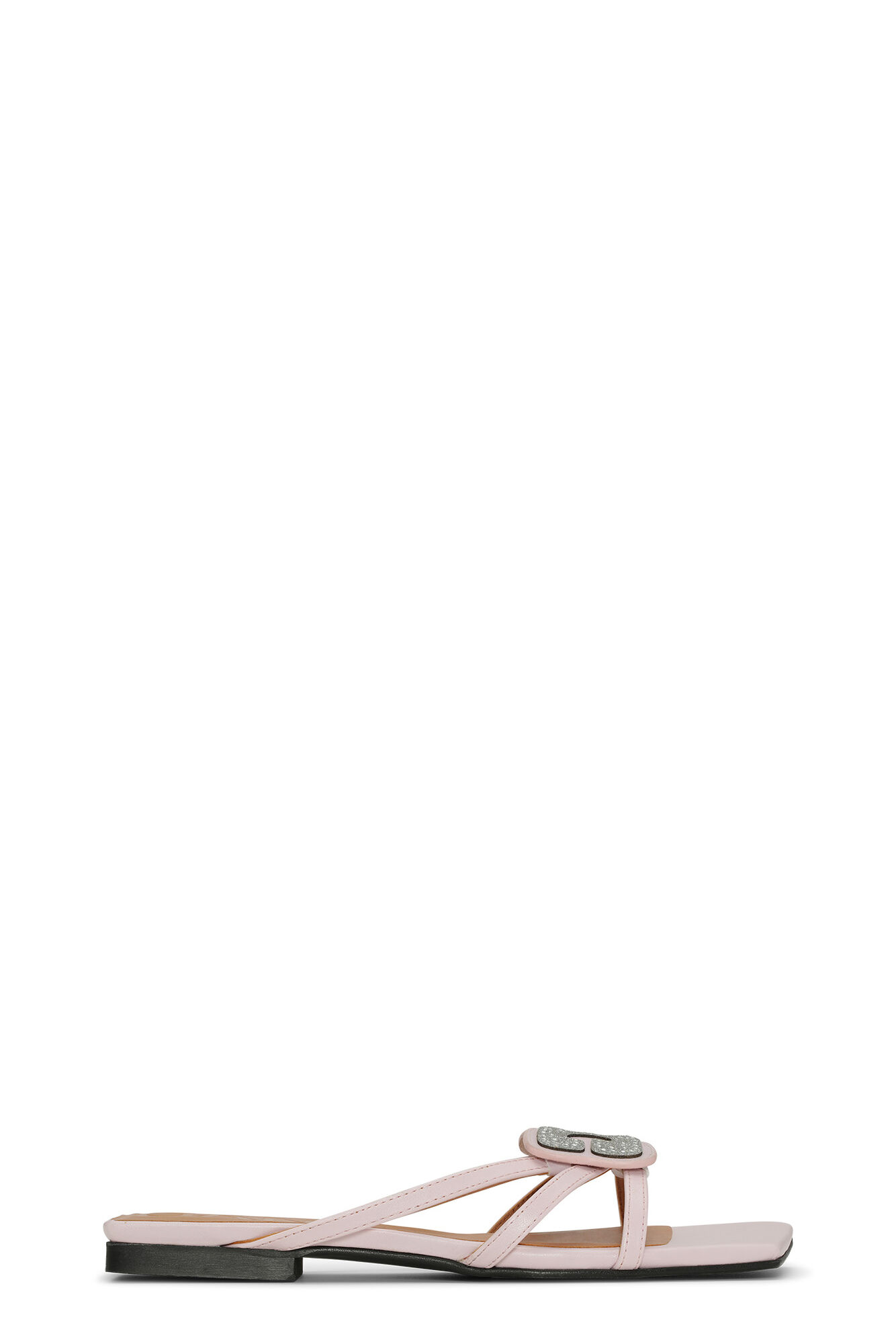 Light Lilac Lilac Butterfly Strass Flat Sandals | GANNI KR 가니