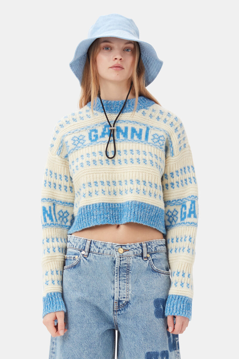 Baby Blue Denim Bucket Hat | GANNI US