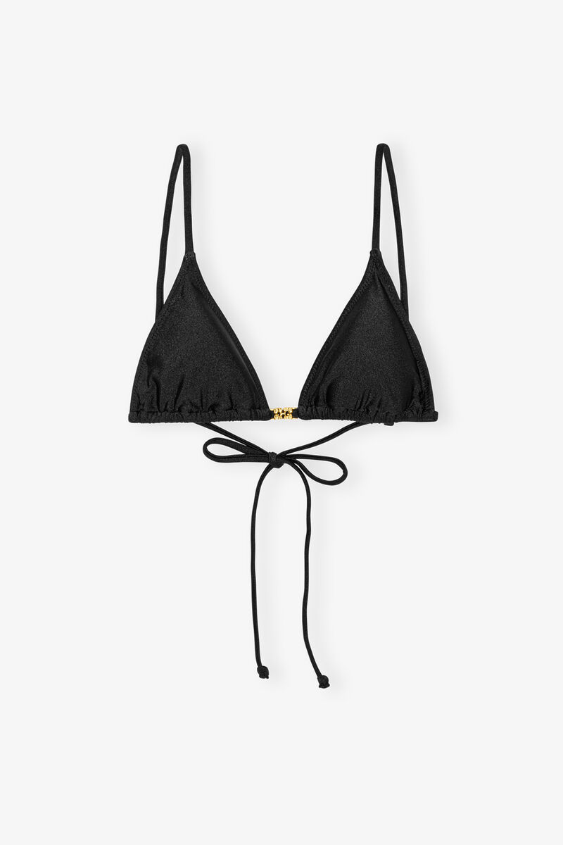 Black Black String Bikini Top | GANNI UK
