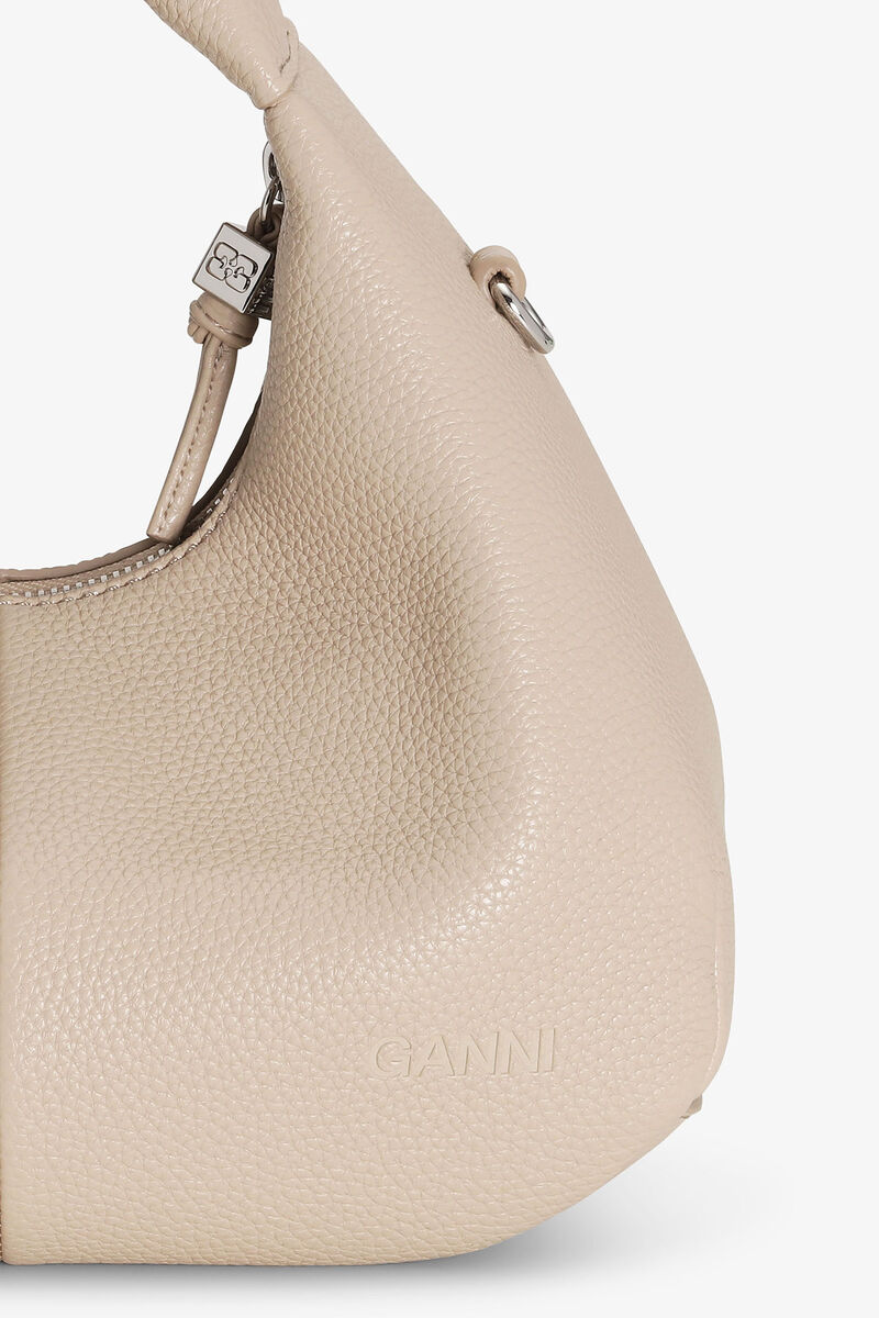 Light Grey Mini Hobo Bag | GANNI IT