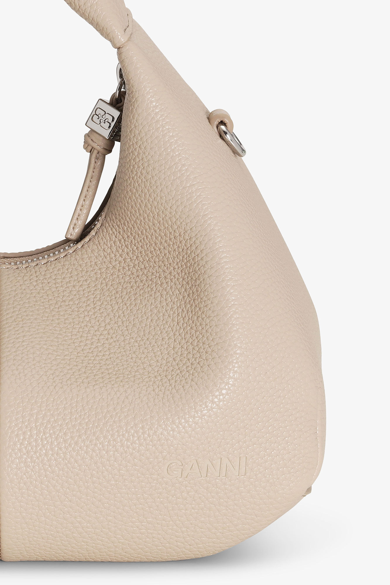 Light Grey Mini Hobo Bag | GANNI US