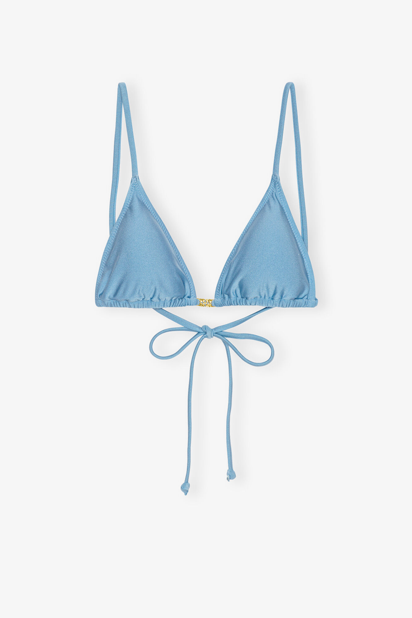 Glacier Lake Blue String Bikini Top | GANNI