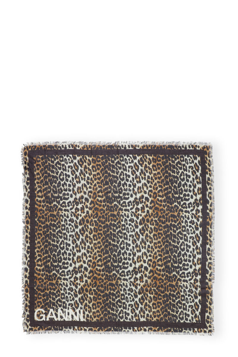 Light Printed Leopard Scarf | GANNI AE