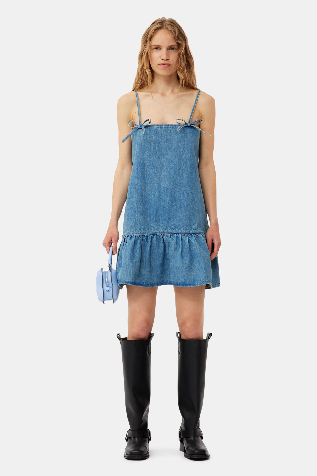 Light Blue Vintage Light Blue Small Butterfly Crossbody Bag | GANNI AU