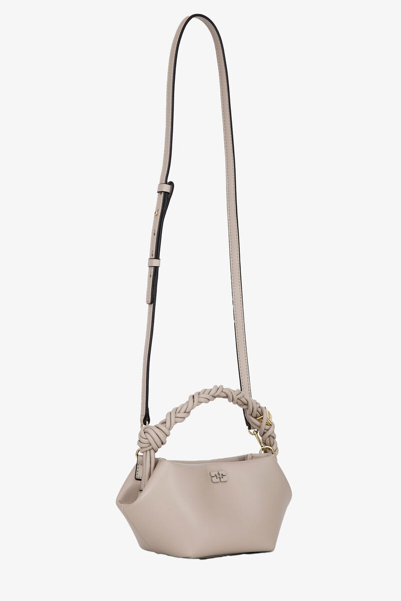 Oyster Gray Light Grey Mini GANNI Bou Bag | GANNI UK